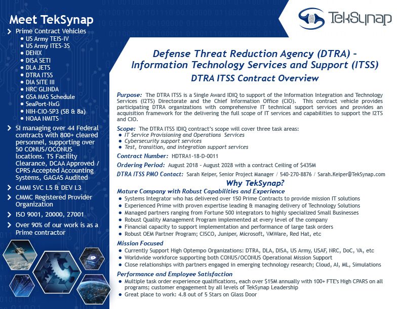 DTRA ITSS (4th Estate) - TekSynap